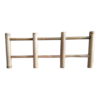 Bamboo Post and Rail Fence, 60"x24" - Asian - Home Fencing And Gates ...