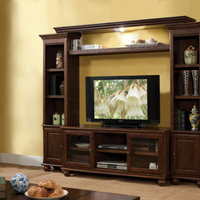 ACME Dita Entertainment Center, Walnut - Traditional - Entertainment ...