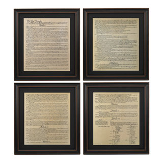 Framed Constitution Set, Original Four Page Format - Traditional ...