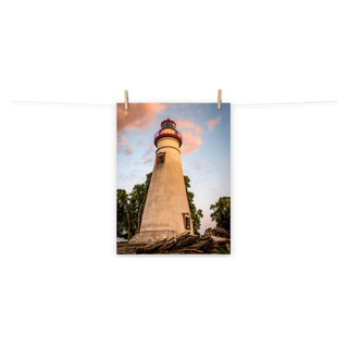 Marblehead Lighthouse at Sunset From the Shore Unframed Wall Art Prints ...