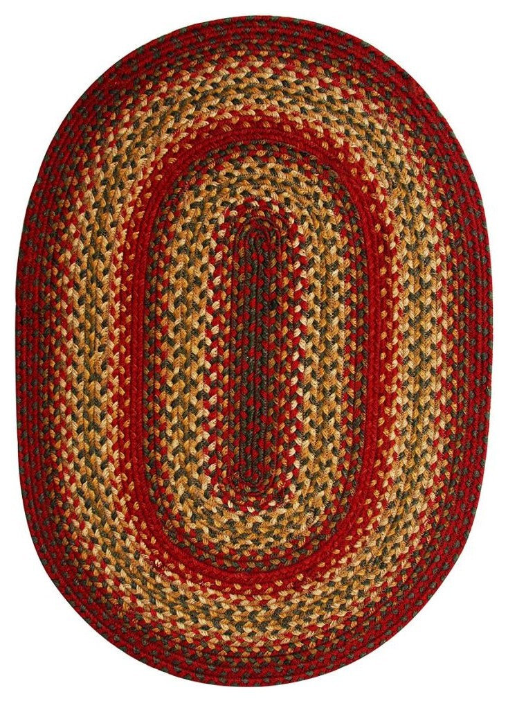 Homespice Decor Cider Barn Farmhouse Jute Braided Rug, 8' x 10 ...