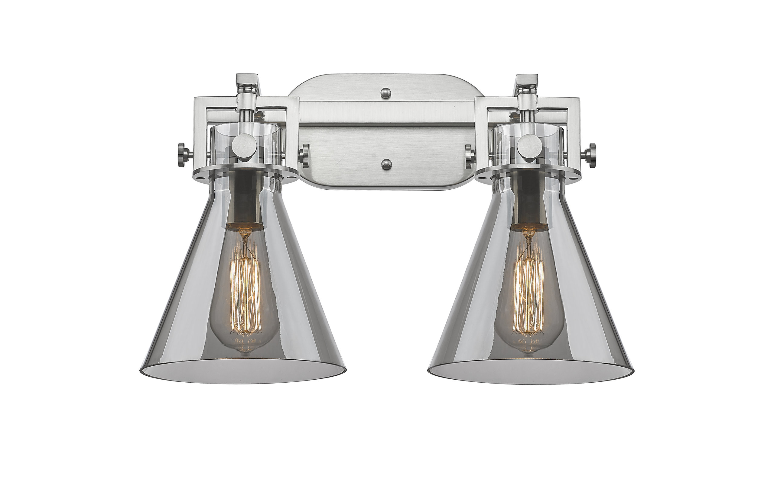 Newton Cone 2 17" Bath Vanity-Light Brushed Satin Nickel - Transitional ...