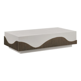 Tranquility Rectangle Coffee Table - White Outdoor Coffee Table ...