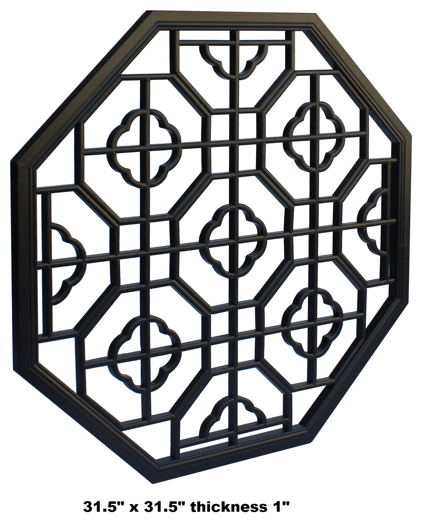 Chinese Black Octagonal Flower Geometric Pattern Wall Panel Hcs5879 ...