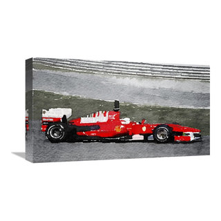 "Ferrari F1 Racing Watercolor" Fine Art Print, 22" x 12.5" - Modern ...