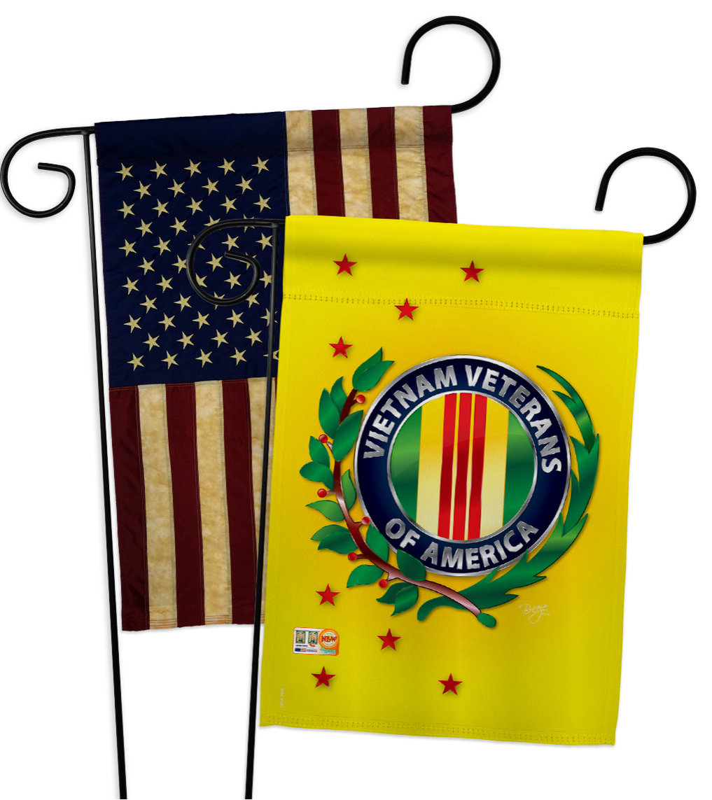 Vietnam Veteran Americana Military Garden Flags Pack, 13" X 18.5" X 0.1 ...