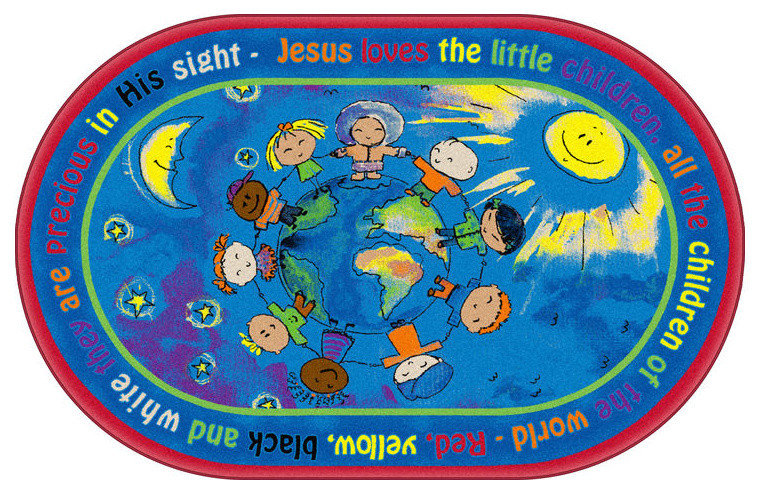 Flagship Carpets VA163-35A 5'10"X8'4" Oval All The Little Child ...