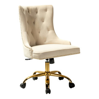 Swivel Task Chair,Velvet Office chair - Transitional - Office Chairs ...