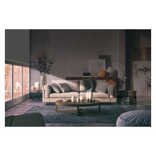 Shade by Jamie: Vertilux Roller Shades - Modern - Living Room - Austin ...