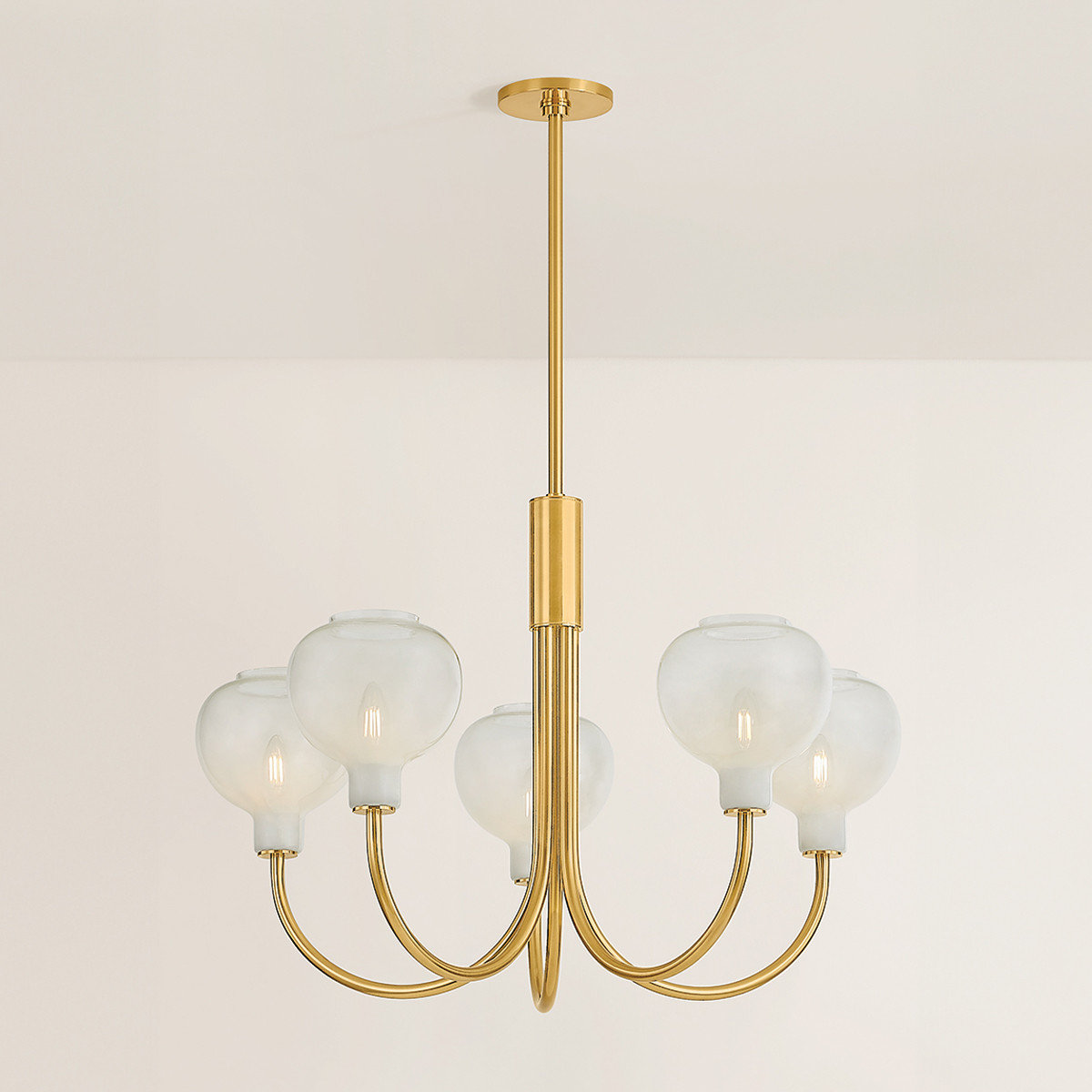 Mitzi Estelle Chandelier Aged Brass, 32.25" (L) x 32.25" (W) x 21.75 ...