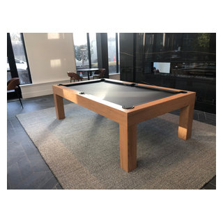 Modern pool table for a game room in an upscale apartment complex ...