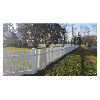 White Vinyl Fencing and Custom Built Gate - Modern - Philadelphia - by ...