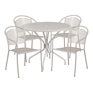 35.25RD Black Patio Table Set - Modern - Outdoor Dining Sets - by ...