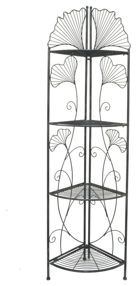 Metal 4-Tier Corner Rack - Mediterranean - Baker's Racks - by Benzara ...