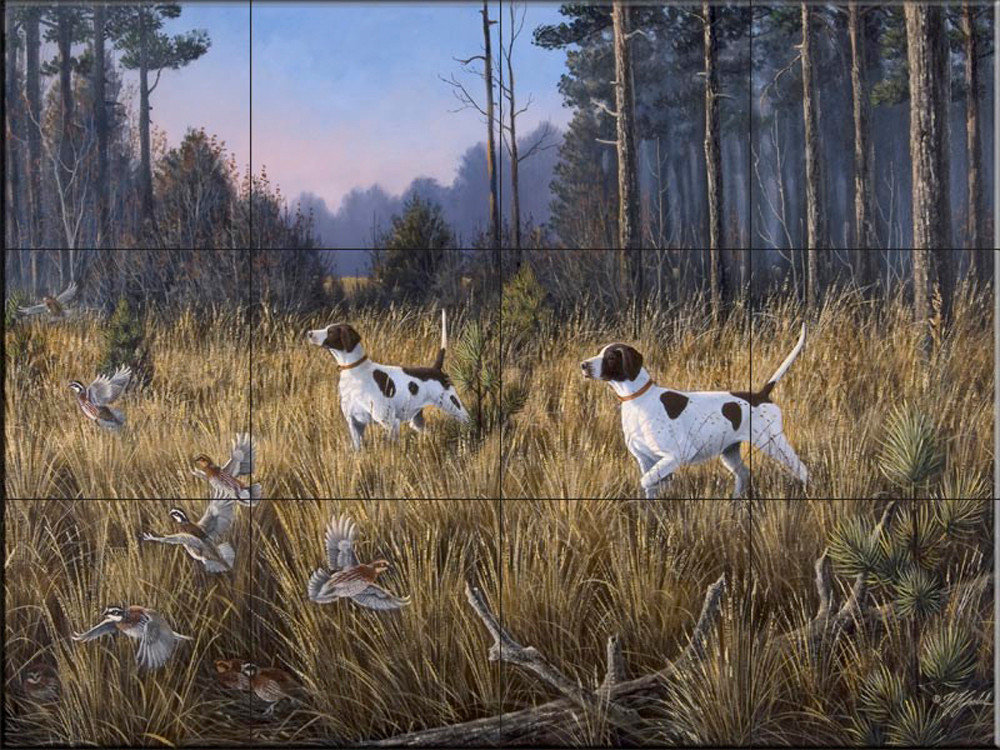 Tile Mural, Flushed by Wilhelm Goebel, 25.5" x 17" (24 Tiles ...