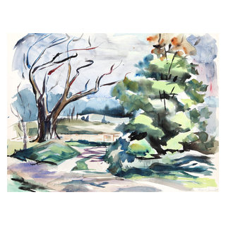 Eve Nethercott, Wooded Landscape, P3.1, Watercolor Painting ...