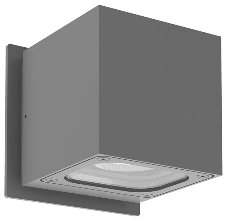Stato Exterior Wall Lamp, Graphite , 4"Wx4" E4.5"H, 4"Wx4" E4.5"H ...