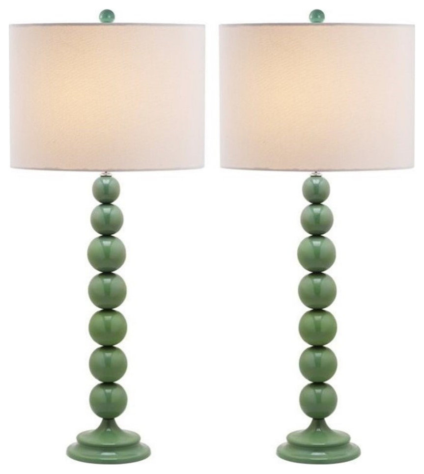 Safavieh Jenna Metal Stacked Ball Lamp in Marine Blue (Set of 2 ...