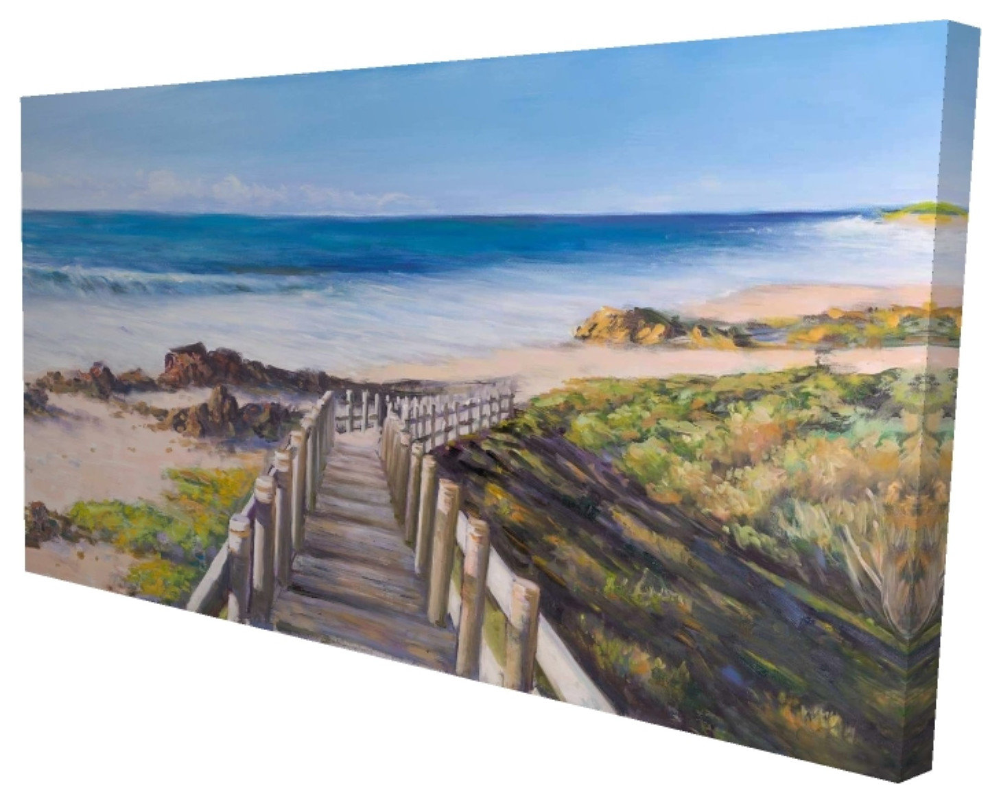 Walk To The Seaside, Print On Canvas - Beach Style - Prints And Posters ...