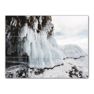 Glacier Ceramic Tile Wall Mural HZ500736, 17" Wide x 12.75" High ...