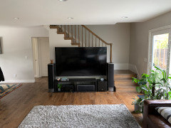 Need advise on hanging 85 Inch TV on Stair's Wall | Houzz Forum