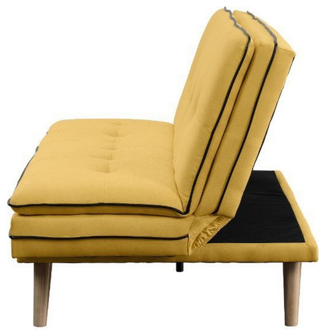 Benzara BM250355 Adjustable Sofa With Tufted Seat and Angled Legs ...