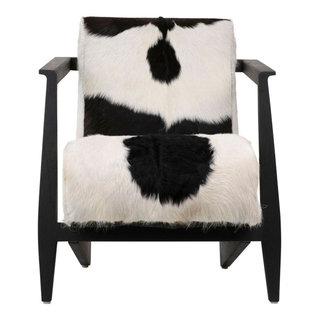 Black & White Deco Cow Chair - Southwestern - Armchairs And Accent ...