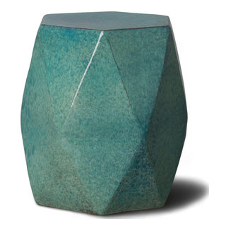 Teal Matrix Stool - Transitional - Accent And Garden Stools - by ...