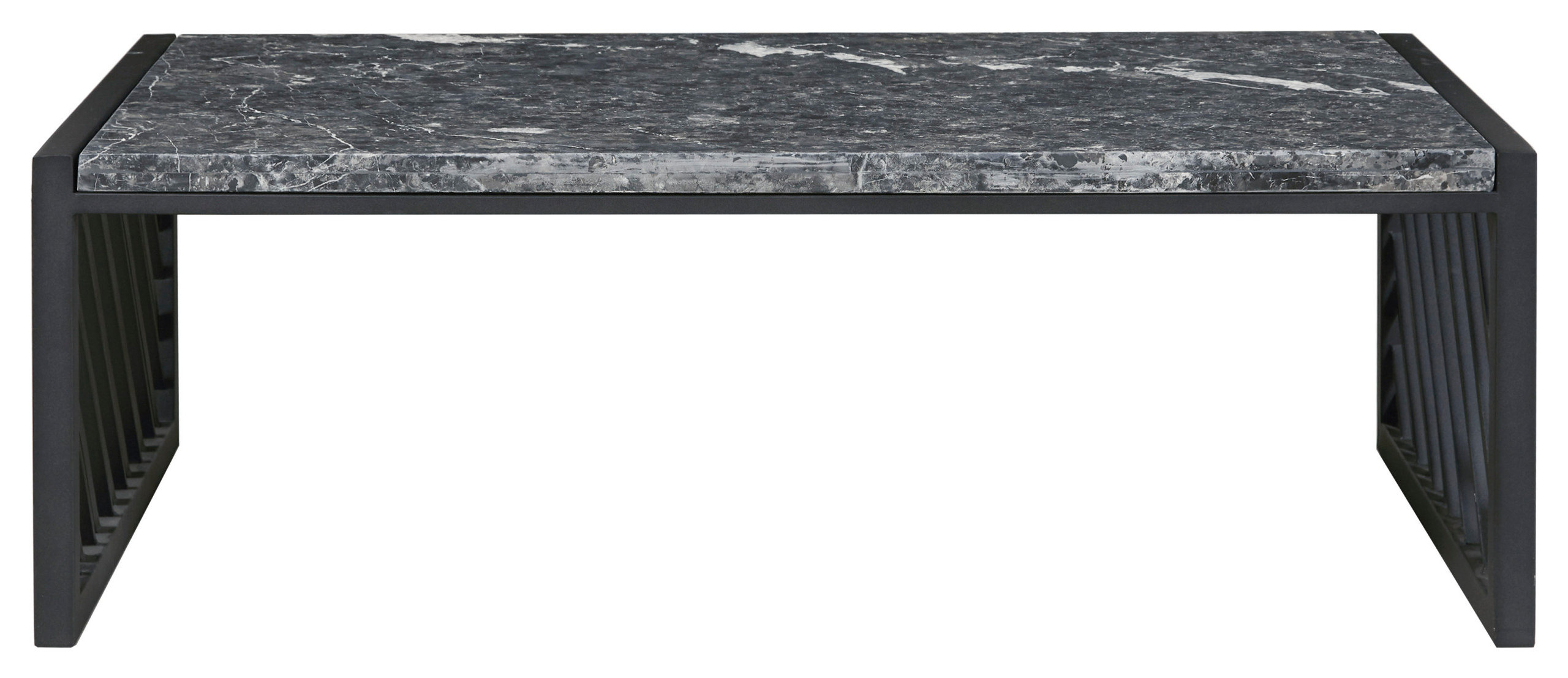 Modern Industrial Stone Top Cocktail Table - Transitional - Coffee ...