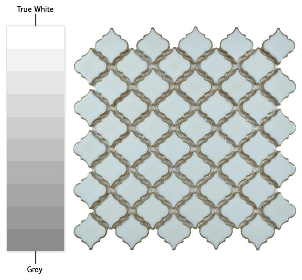 Hudson Tangier Mosaic Floor and Wall Tile, Silk White, Sample ...
