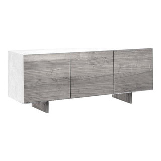 Thin Sideboard White Body Grey Ash Doors - Transitional - Buffets And ...