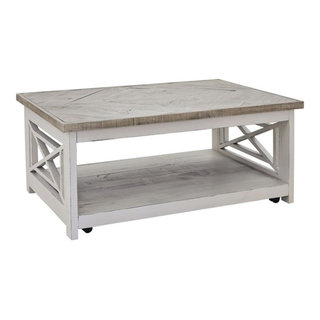 Picket House Furnishings Willa Rectangular Coffee Table in White ...