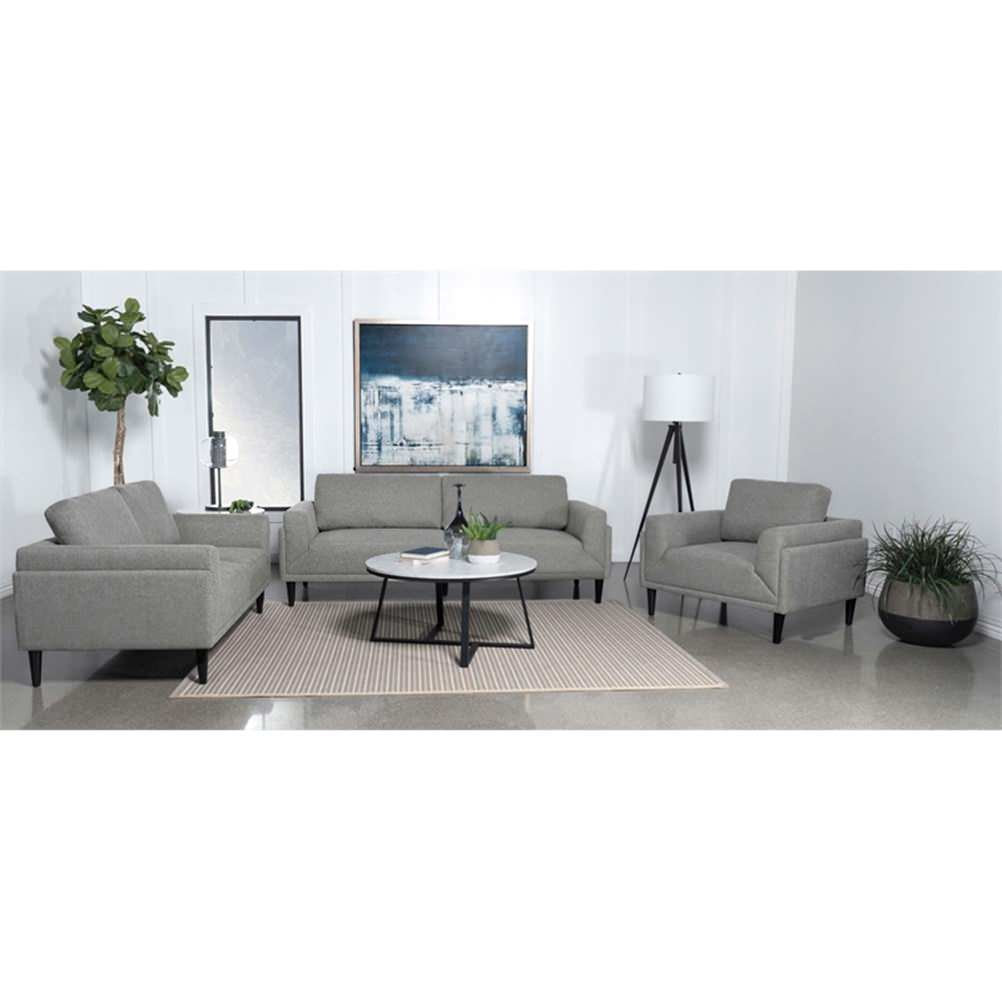 Coaster Rilynn Upholstered Fabric Chair with Track Arms in Gray ...
