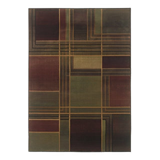 Oriental Weavers Sphinx Kharma II Contemporary Green Rug, 9'9" X 12'2 ...