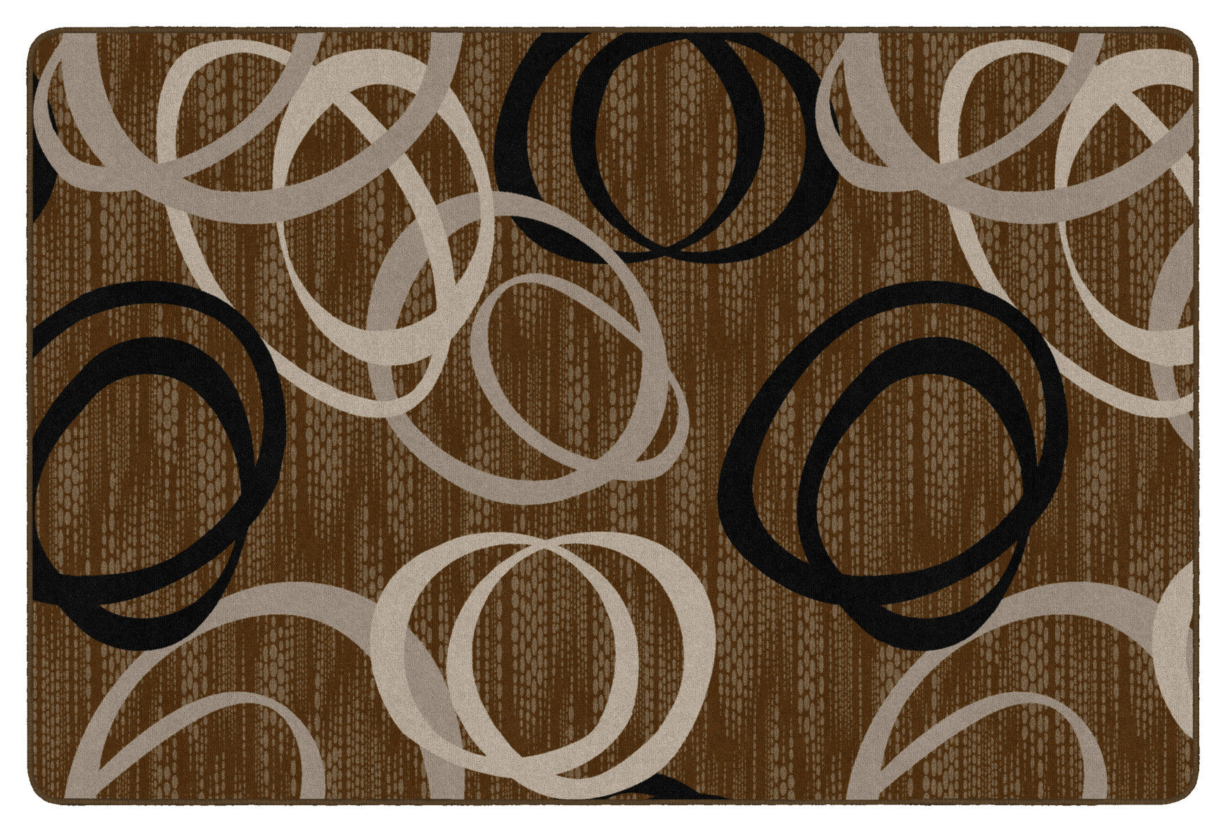 Flagship Carpets FM199-34A 6'x9' Duo Chocolate/Tan Rug, 6'x9 ...