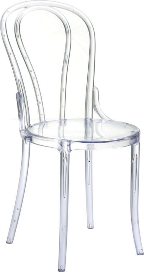 Modern Classics Spin Clear Chair, Clear, 34.85"H x 17.7"W x 21.45"D ...