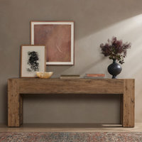 Abaso Console Table-Rustic Wormwood Oak - Rustic - Console Tables - by ...