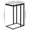 Alexis 16'' Wide Rectangular Side Table in Blackened Bronze ...