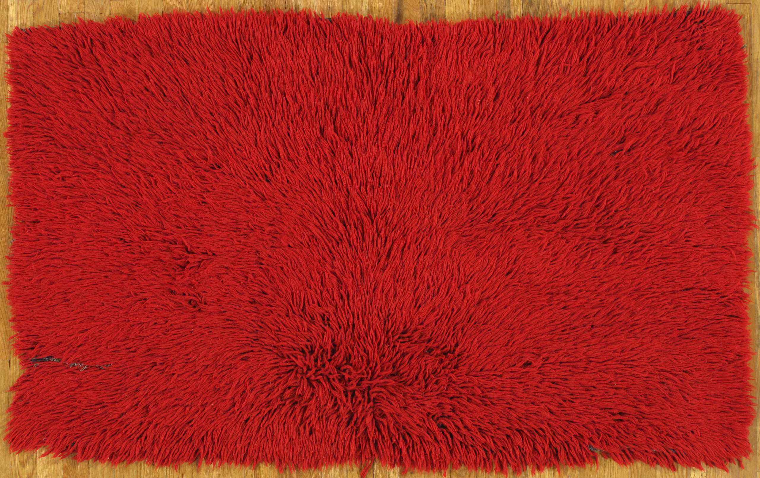 Red Shag Rug, 3'4"x5'5", 3'4" x 5'5" - Area Rugs - by Chaman Antique ...