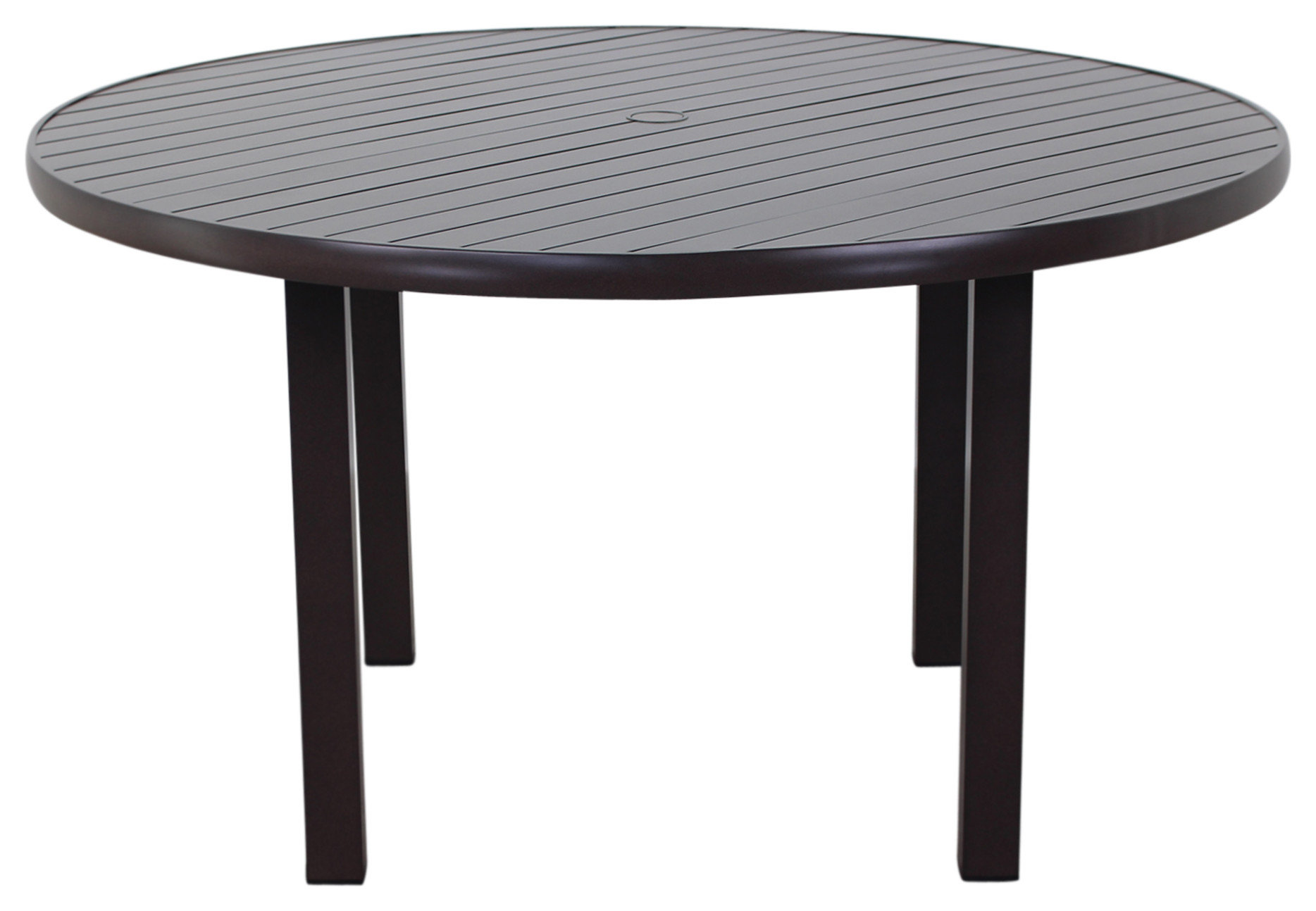 Courtyard Casual Madison Aluminum 54" Round Dining Table, Rust ...