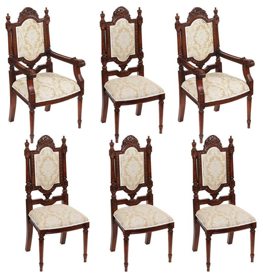 Design Toscano S/6 Salon Des Rosiers Chairs - Traditional - Dining ...