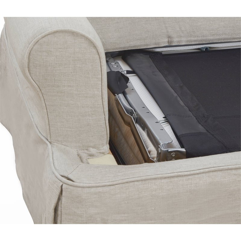 Sunset Trading Horizon Fabric Slipcover Reversible Chaise Sleeper Sofa in Gray - Farmhouse ...