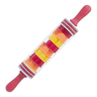 Progressive Multi-Colored Roll and Store Rolling Pin and Cookie Cutter ...