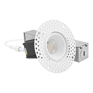 Luxrite 1 Inch LED Trimless Recessed Light 5CCT 2700K-5000K 550LM ETL ...