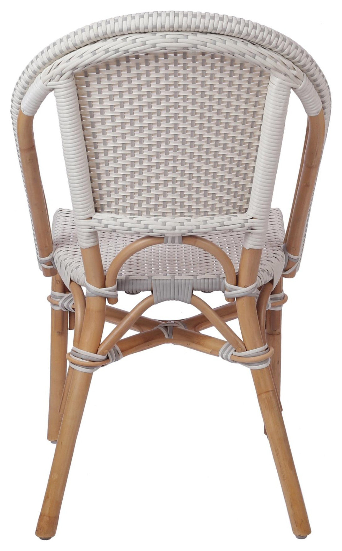 Avignon Paris Rattan Bistro Chair, White/Gray - Tropical - Dining ...