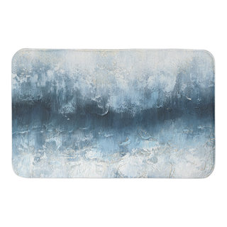 Painterly Abstract Waves 34x21 Bath Mat, 34x21 - Contemporary - Bath ...