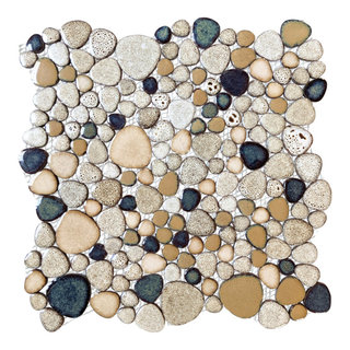 Rustic Pebble Porcelain Mosaic Tile - Contemporary - Mosaic Tile - by ...