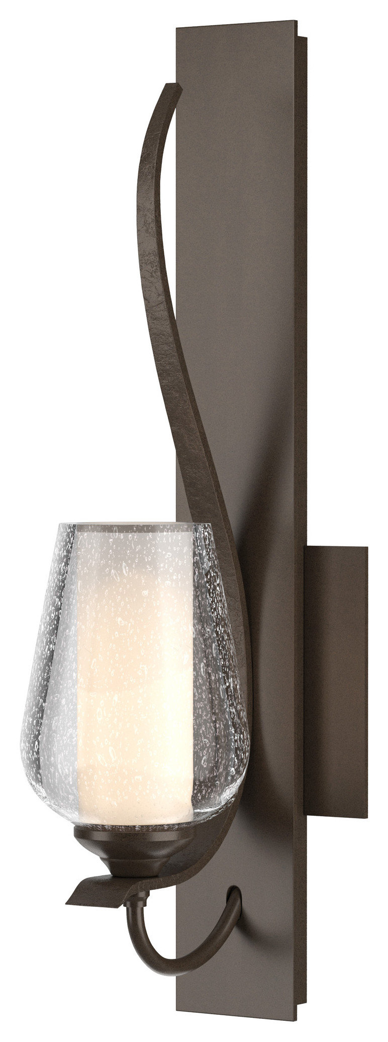 Flora Low Sconce, Bronze, Opal and Seeded Glass - Transitional - Wall ...