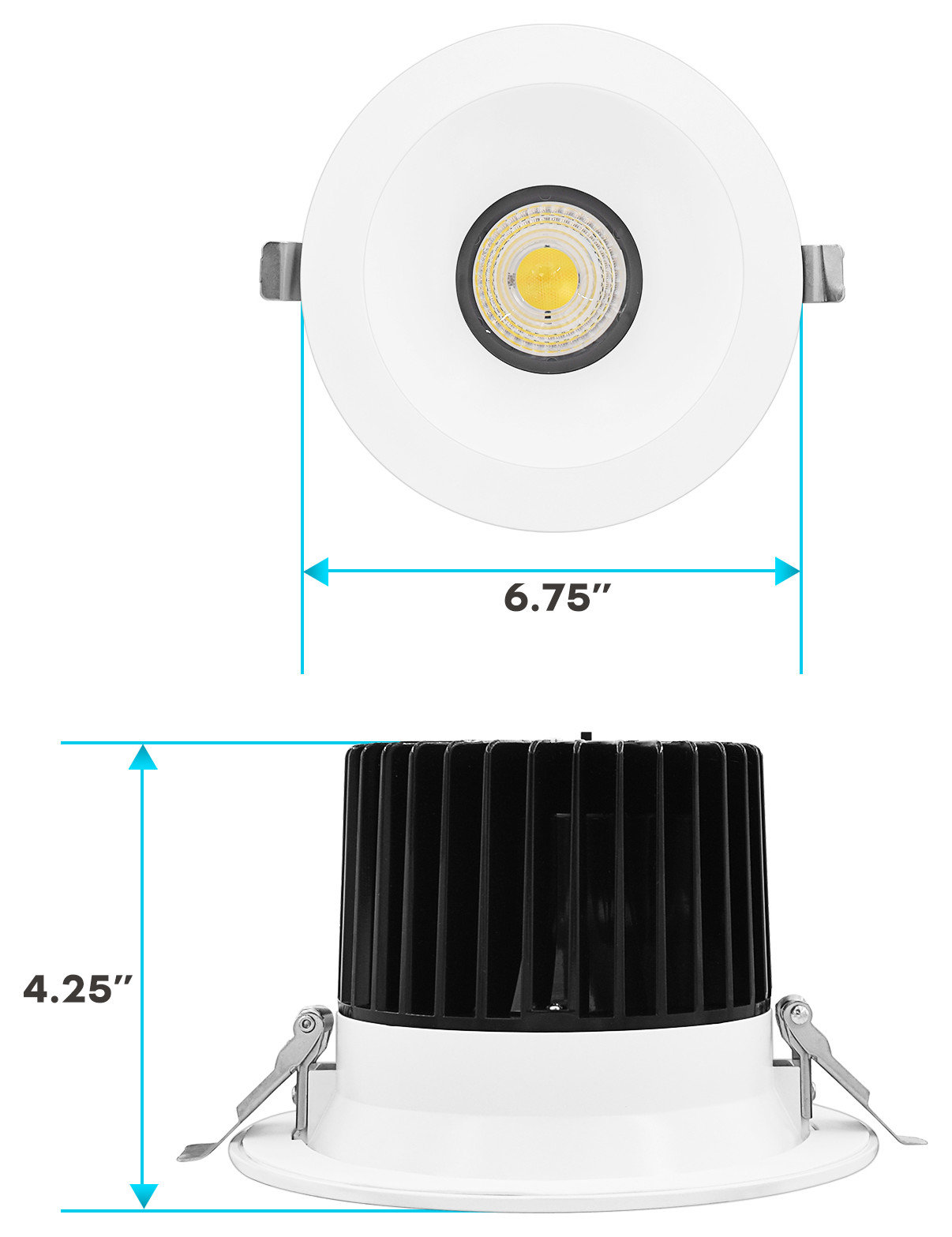 Luxrite 6" LED Recessed Light J-Box 24W 5 Color Selectable - Modern ...