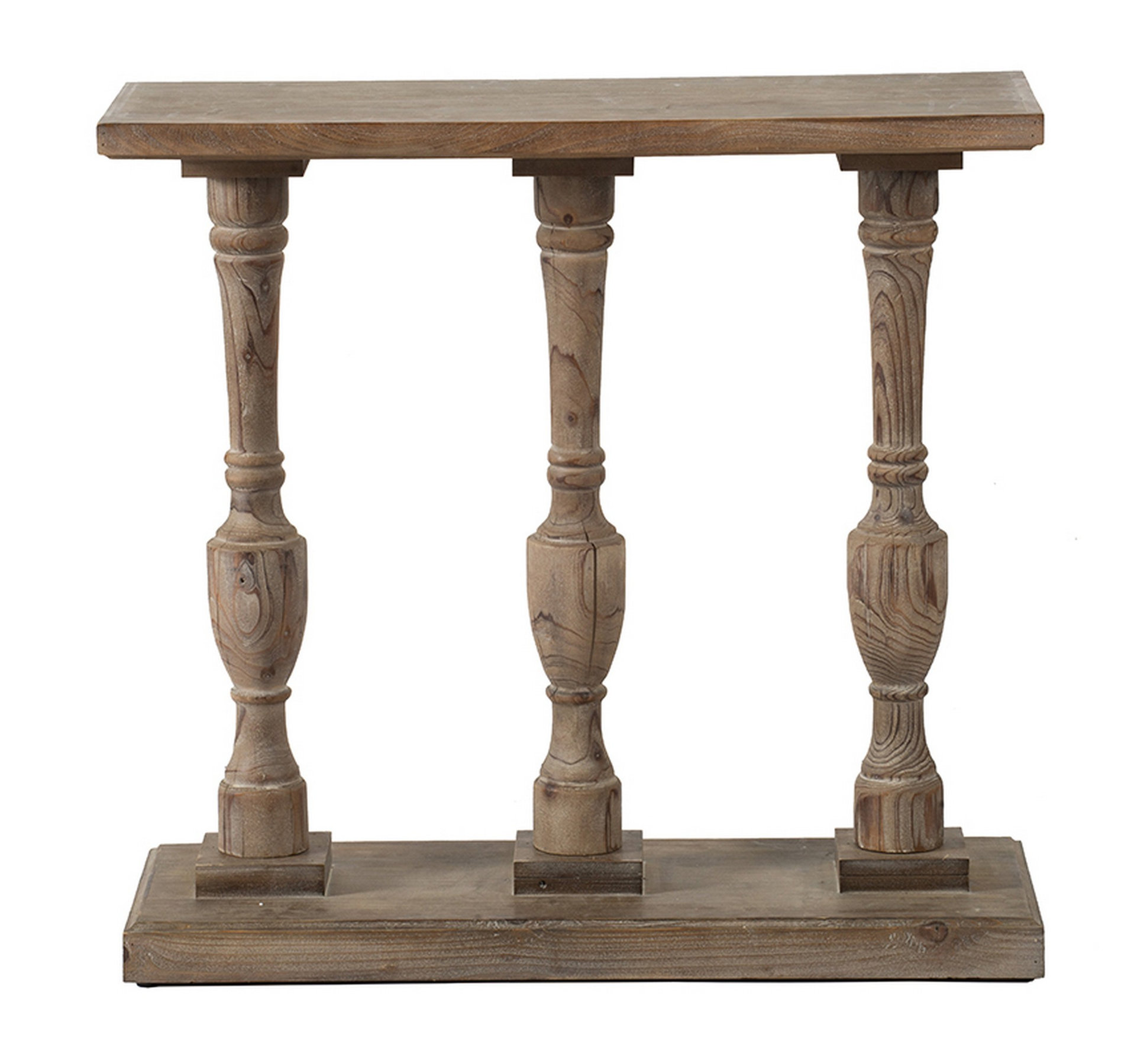 Benzara BM285154 Console Table, Fir Wood, Classical Turned Pedestal ...